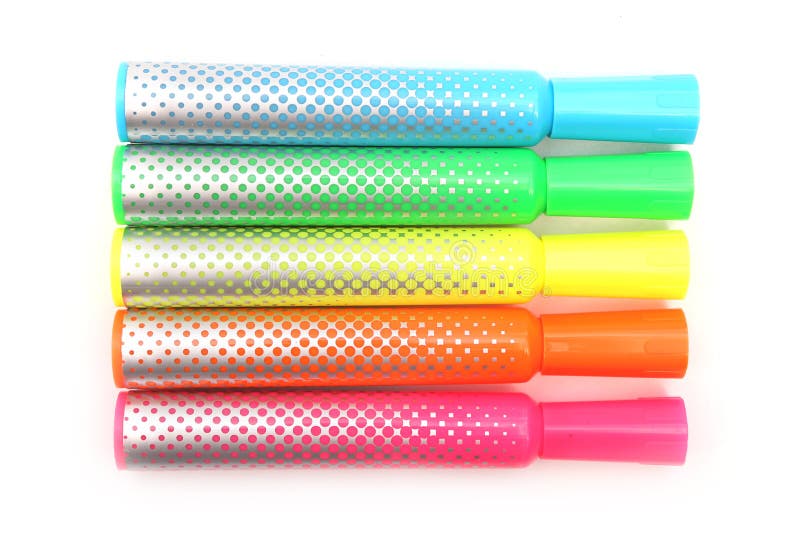Highlighters stock image. Image of highlighter, rainbow - 77746033