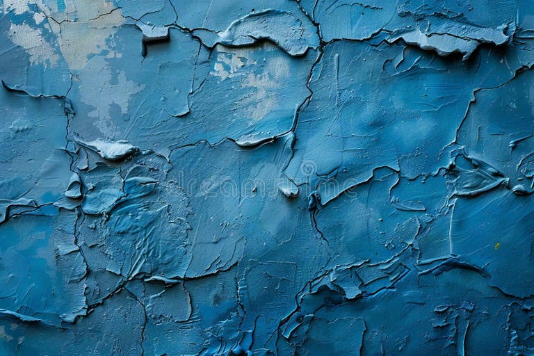 Highlighting Blue Background with Rough Texture, Paint on the Wall ...