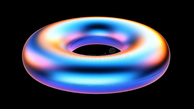 Highlighting a Holographic Torus with Swirling Iridescent Colors ...