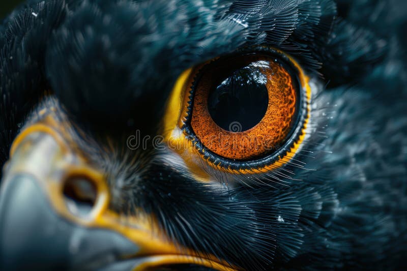 Peregrine Falcon Eye Close Up Symbol Speed Precision Technology ...