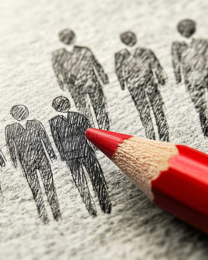 Highlighting a Team Selection Using a Red Pencil To Focus on Specific ...