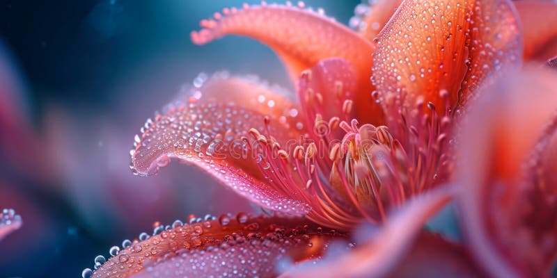 Highlighting The Texture And Shape Of Pollen Grains On A Flower Generative Ai Stock