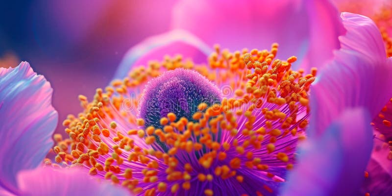Highlighting the Texture and Shape of Pollen Grains on a Flower ...