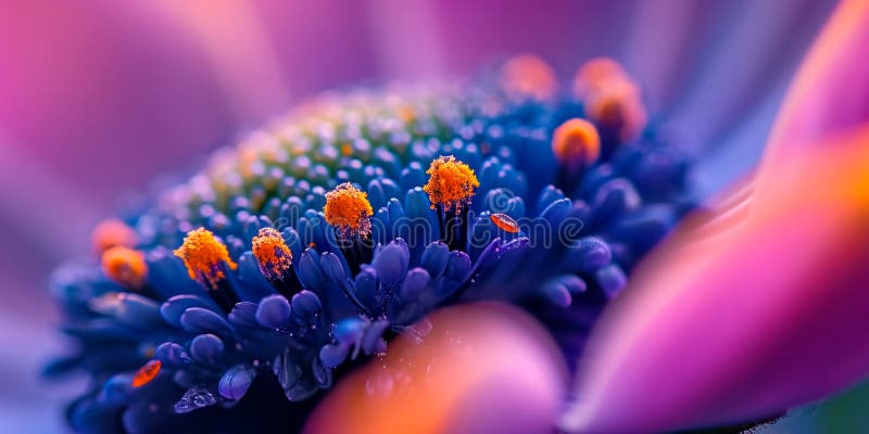 Highlighting the Texture and Shape of Pollen Grains on a Flower ...
