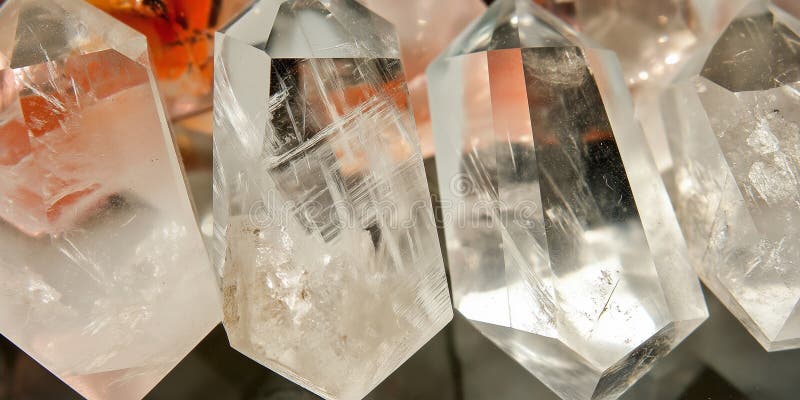 Closeup View of Quartz Crystals in an Elegant Still Life Arrangement ...