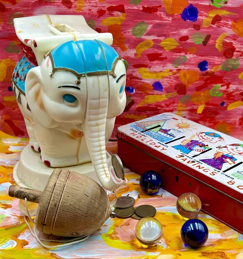 Image of Beautiful and Entertaining Vintage Toys. Stock Image - Image ...