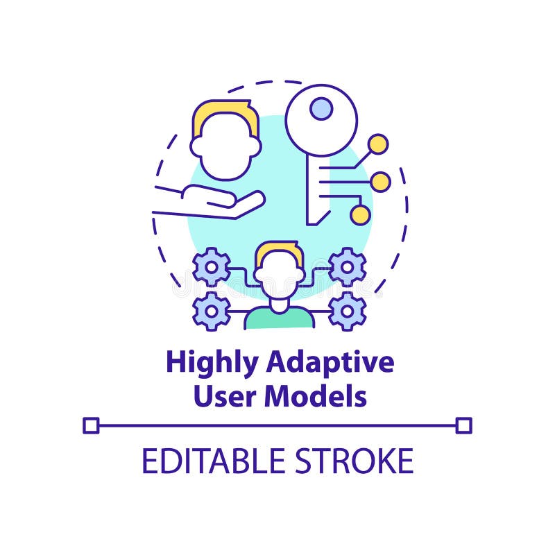 Highly Adaptive User Models Concept Icon Stock Vector - Illustration of ...