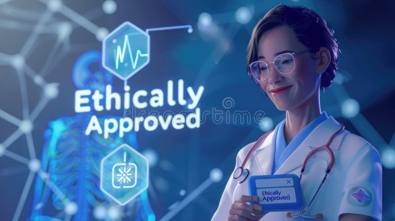 A Highly Advanced AI Robot with Ethical Approval, Thriving in a ...