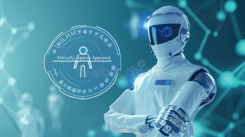 A Highly Advanced AI Robot with Ethical Approval, Thriving in a ...