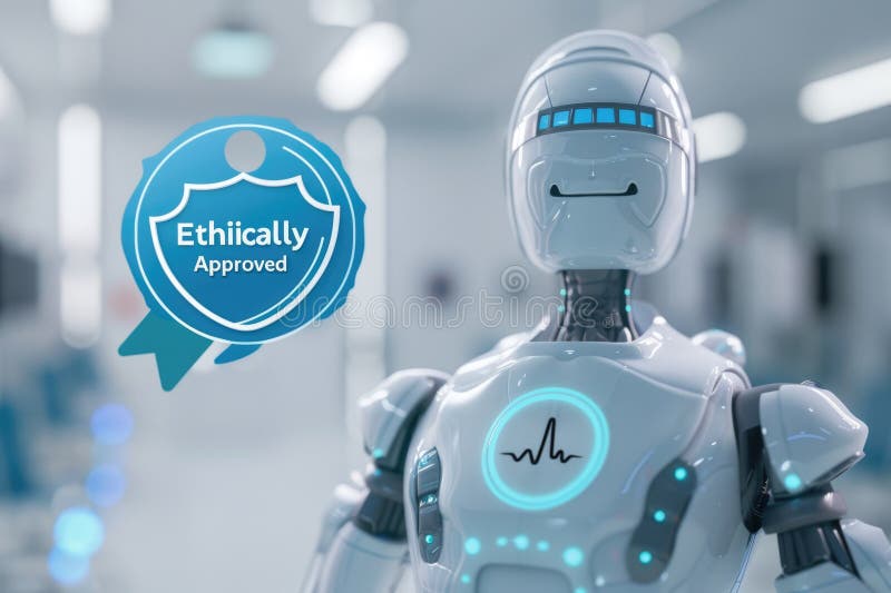 A Highly Advanced AI Robot with Ethical Approval, Thriving in a ...