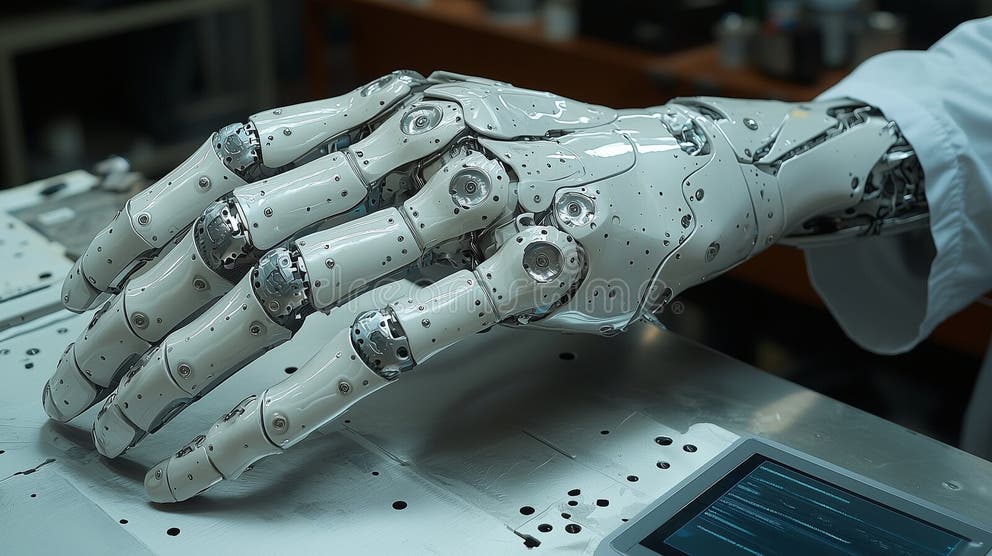 Advanced Bionic Hand with Futuristic Design Stock Illustration ...