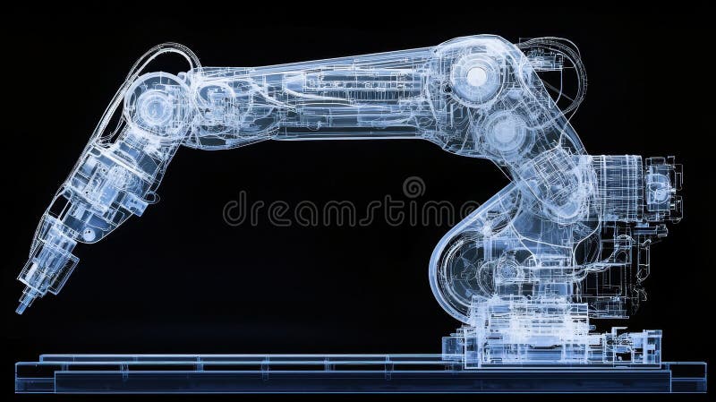 An Advanced Humanoid Robot with a Sleek, Metallic Design and Glowing ...