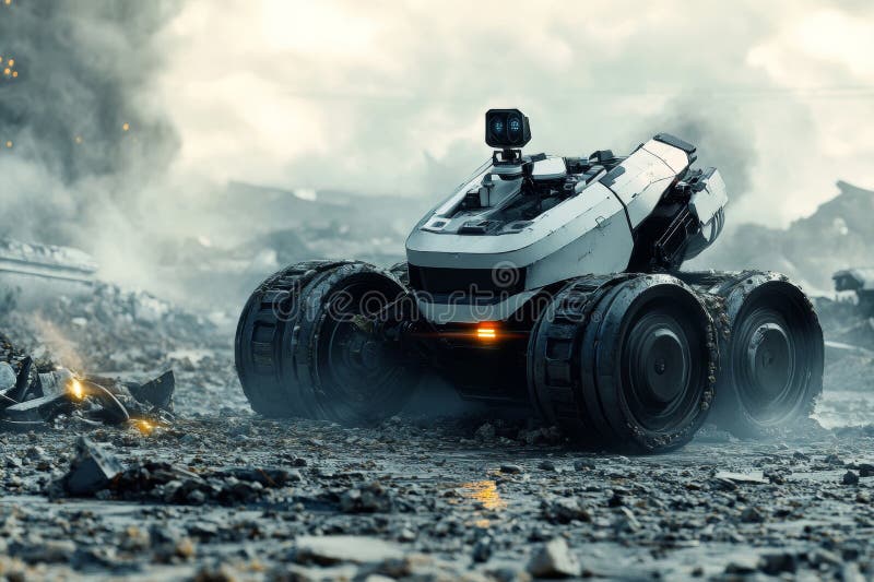 A Highly Advanced Robot Moves through the Remnants of a Nuclear Blast ...