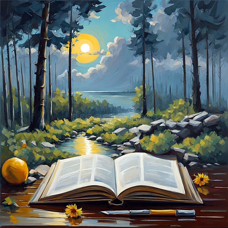 The Book of Knowledge in Which Lies the Whole World. Stock Illustration ...