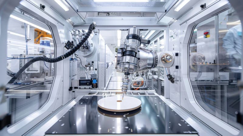 Highly Automated and Precise Assembly Line, with Robotic Arms and ...