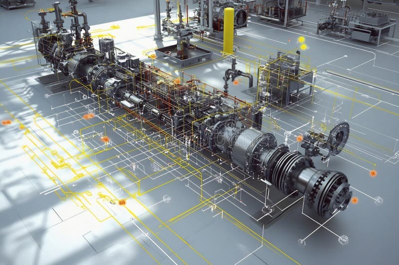 Sophisticated Industrial Power and Process Control System in a Modern ...