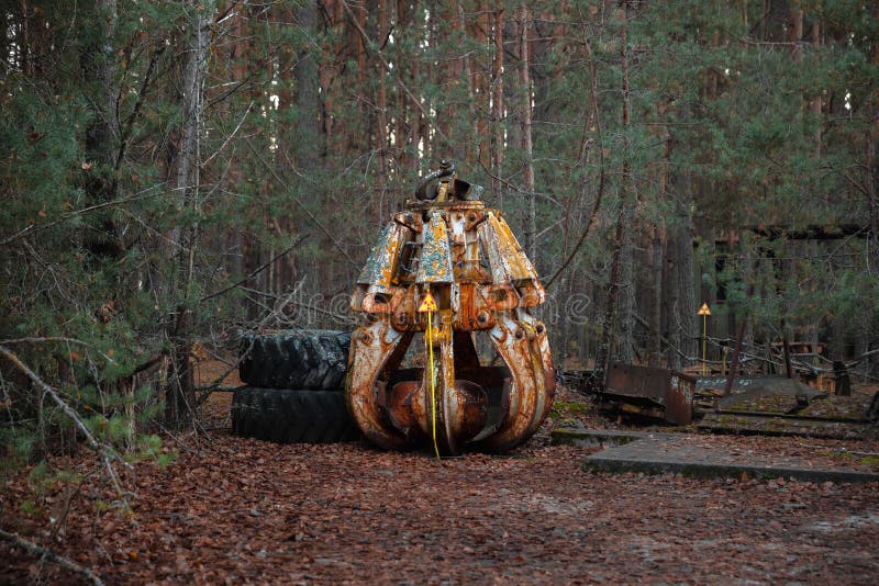 The Highly Contaminated Claw, Machine Part in Chernobyl Exclusion Zone ...
