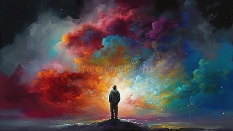 Highly creative cosmic art stock illustration. Illustration of water ...