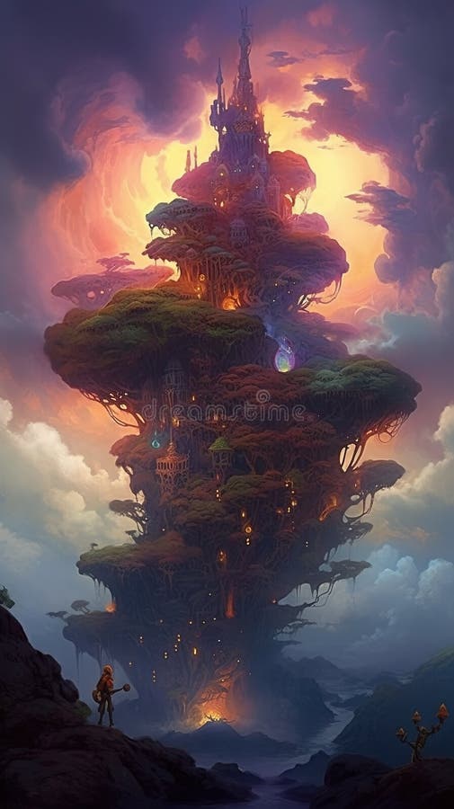 Highly creative cosmic art stock illustration. Illustration of dawn ...