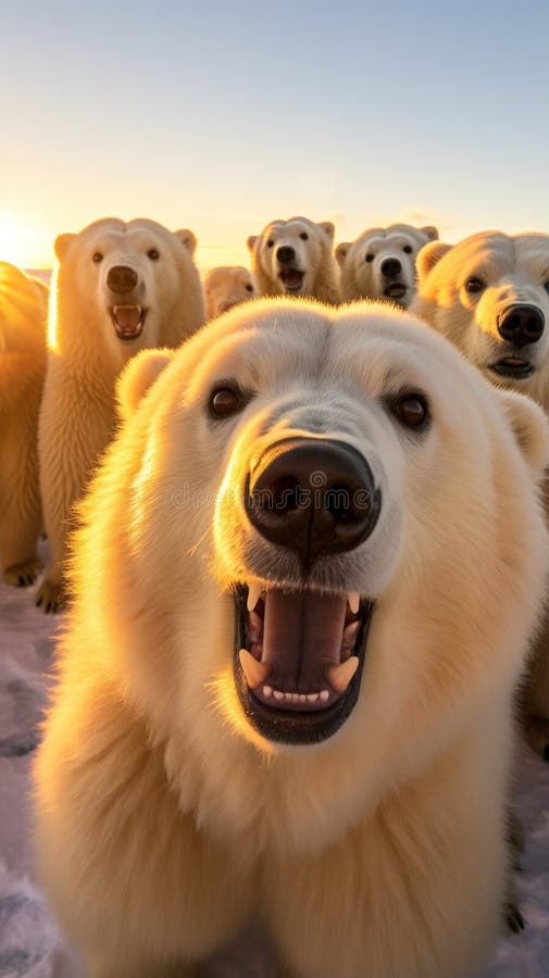 Highly Defined Macrography Selfie of a Group AI Generated Stock ...