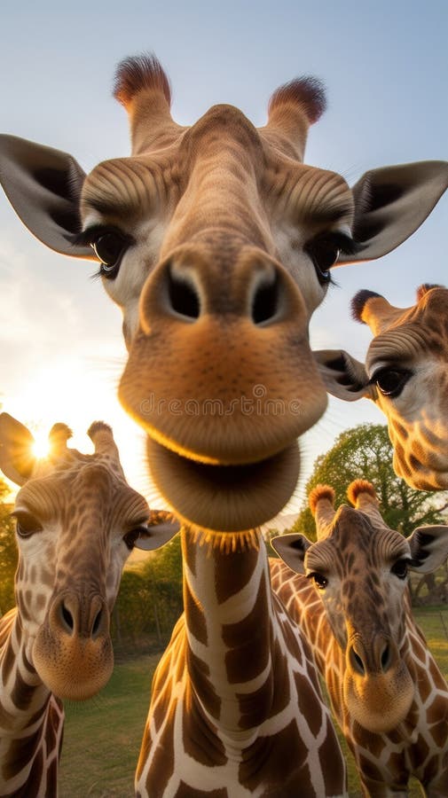 Highly Defined Macrography Selfie of a Group AI Generated Stock ...