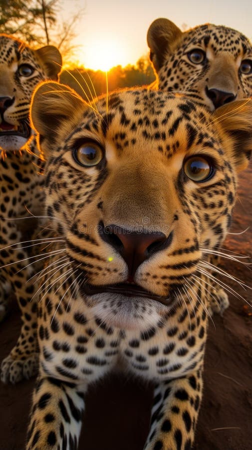 Highly Defined Macrography Selfie of a Group AI Generated Stock ...