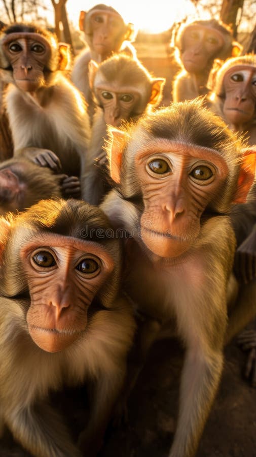 Highly Defined Macrography Selfie of a Group AI Generated Stock ...