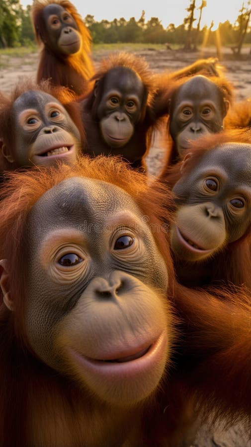 Highly Defined Macrography Selfie of a Group AI Generated Stock ...