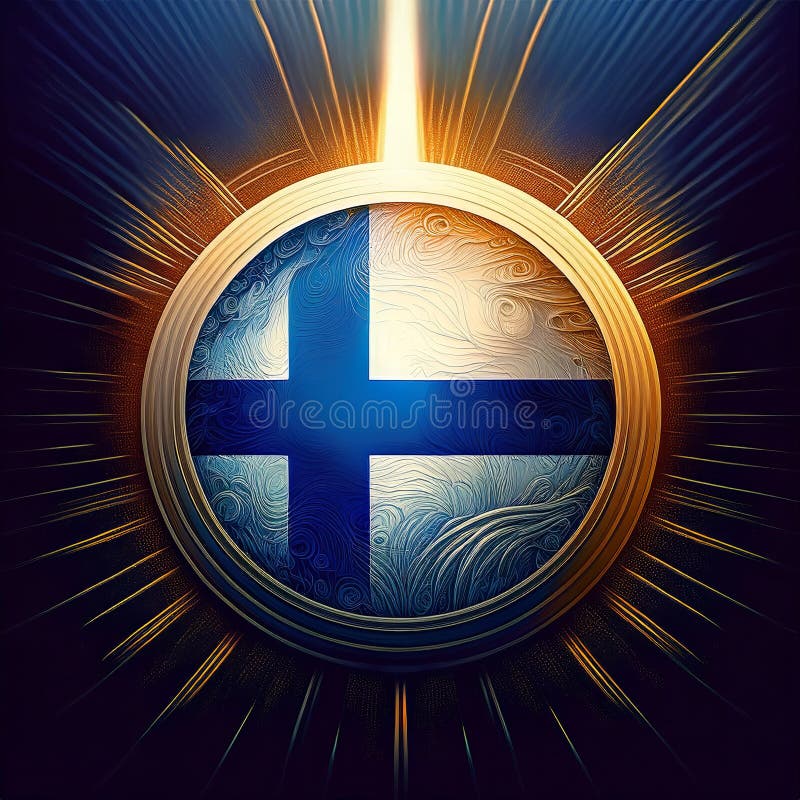 A Highly Detailed and Abstract Representation of the Finland Flag ...