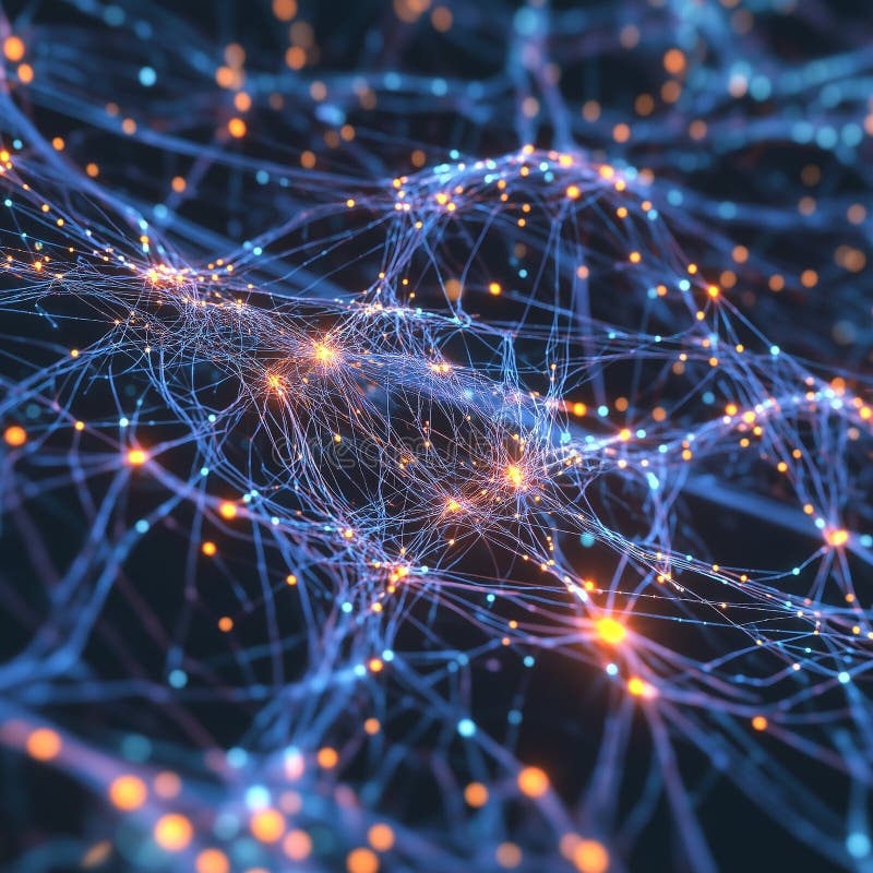 Neural Symphony: Illuminated Pathways in a Digital Brain Stock ...