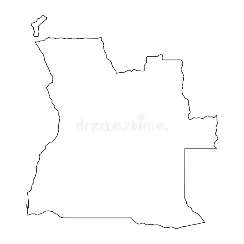 Detailed Map of Angola Cut Out of Craft Paper or Cardboard Stock Vector ...