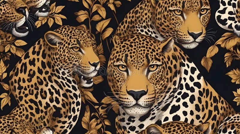 Pattern Leopard Animal Decorative Stock Illustration - Illustration of ...