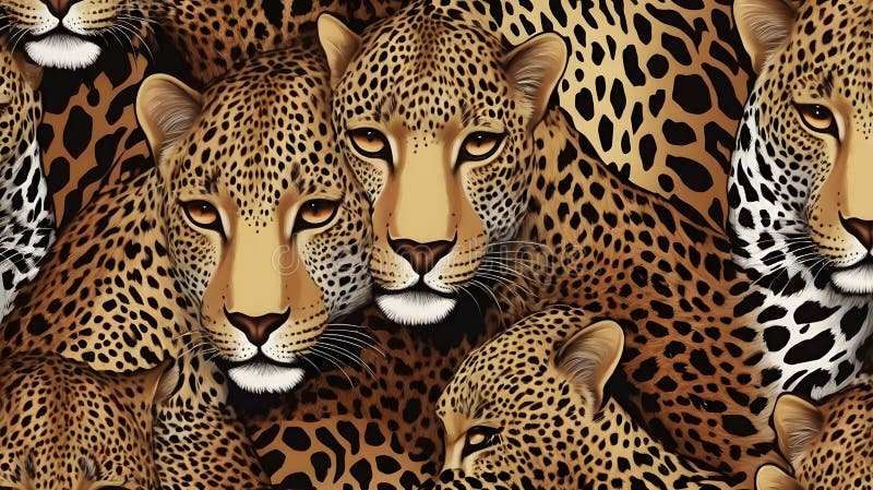 Pattern Leopard Animal Decorative Stock Illustration - Illustration of ...