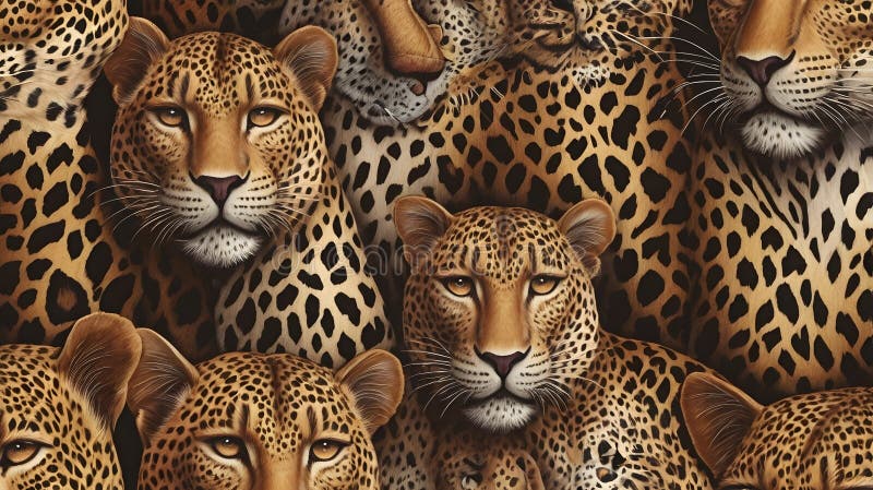 Pattern Leopard Animal Decorative Stock Illustration - Illustration of ...