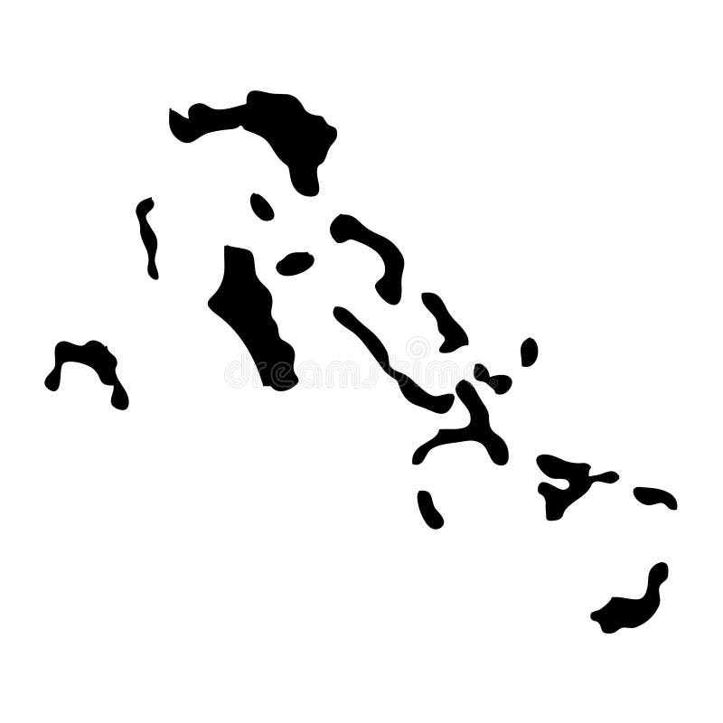 Bahamas Map Highly Detailed Vector Illustration Stock Vector