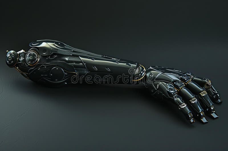 Advanced Bionic Arm Resting on a Table is Waiting To Be Used Stock ...