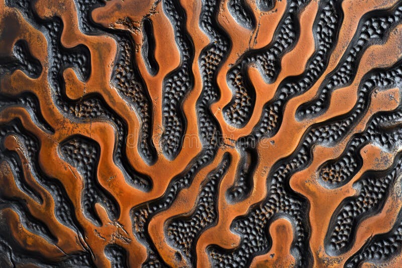 Highly Detailed Burnt Orange Rust Weathered Iron Organic Corrosion ...