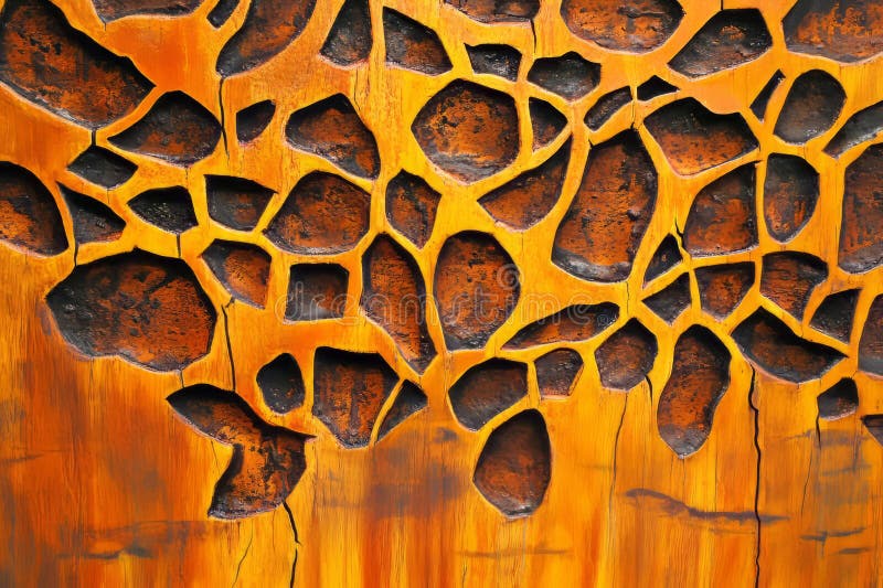 Highly Detailed Burnt Orange Rust on Weathered Iron, Organic Corrosion ...