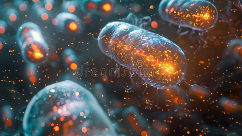 Close-Up View of Bacteria in a Microscopic World Stock Footage - Video ...