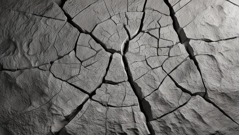Cracked Stone Surface Background, Grayscale Gray Grey Cracks Weathered ...