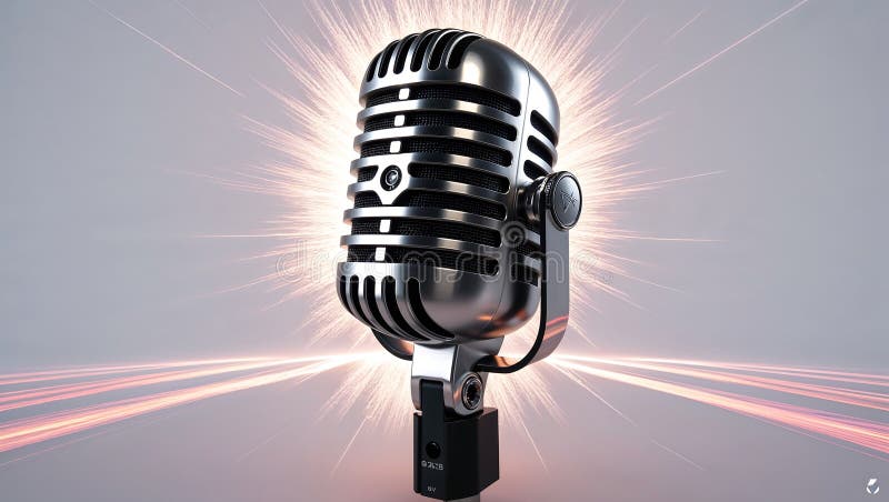Highly Detailed 3D Model of a Dynamic Microphone on Pristine White ...