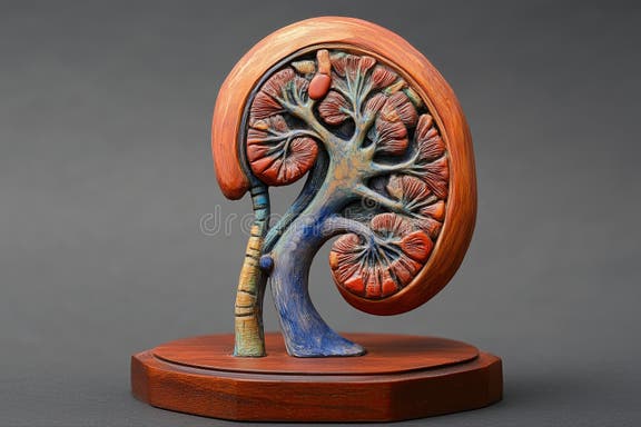 3D Model of the Human Kidney - Detailed Anatomical Rendering Stock ...