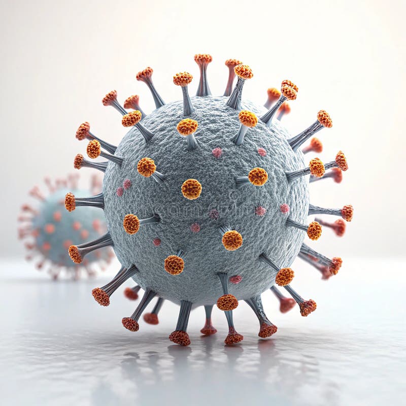 3D Printed Model of Virus Structure Stock Illustration - Illustration ...