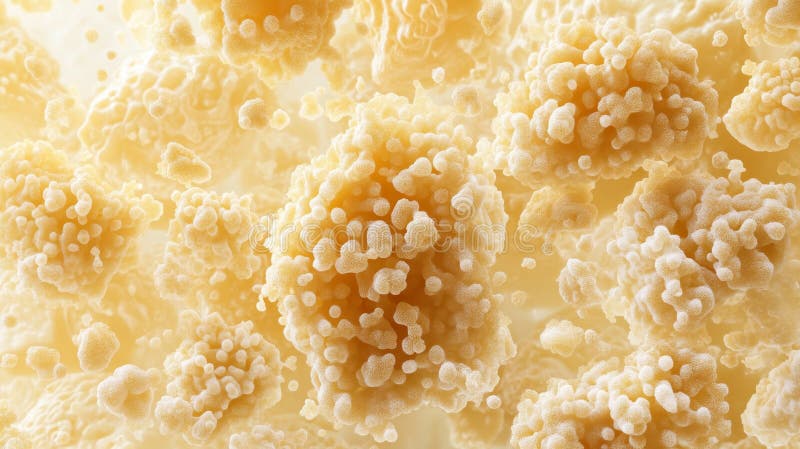 Highly Detailed 3D Render of Fat Cells Under Microscope View Stock ...