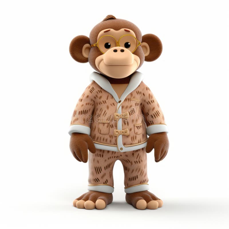 Highly Detailed 3d Render of Monkey in Pajamas - Creative Commons ...