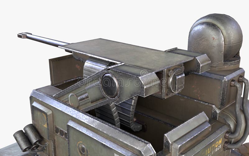 Futuristic Military Wheeled Combat Robot with Turret Gun Stock ...