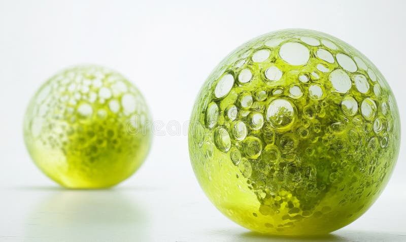 Highly Detailed 3D Rendering of a Green Virus Particle, Showcasing Its ...