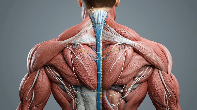 A Highly Detailed 3D Rendering of Human Muscular Anatomy Showcasing ...