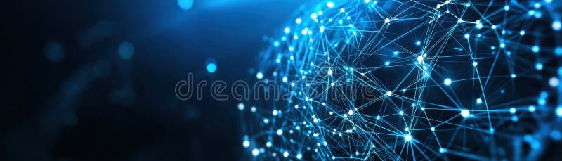 Highly Detailed Digital Illustration of a Glowing Interconnected World ...