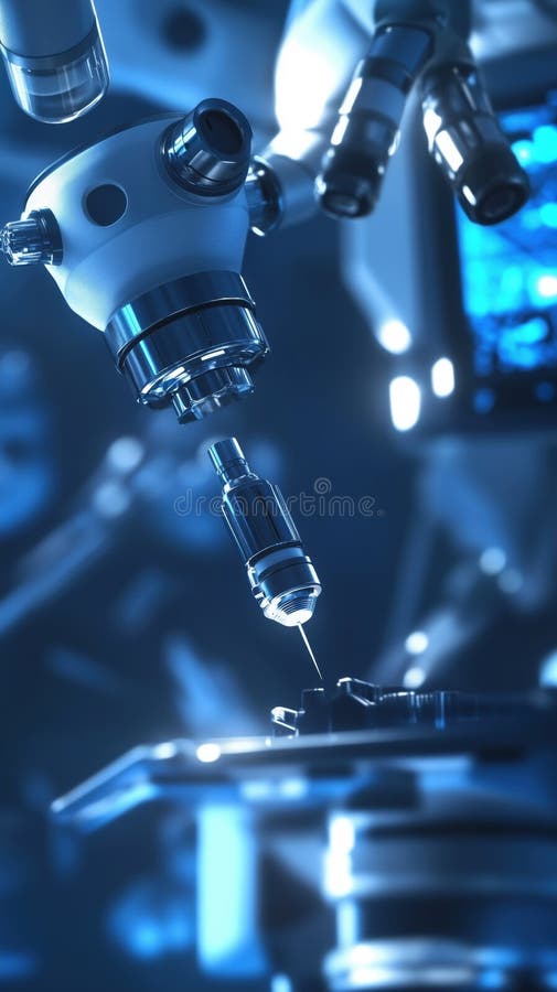 High-Resolution Close-Up of a Futuristic AI-Powered Robotic Surgical ...